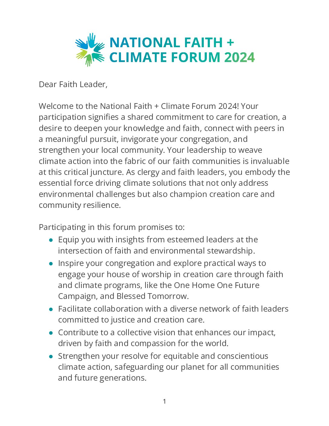 Large Print_ National Faith Climate Forum 2024_ Participation Guide ...